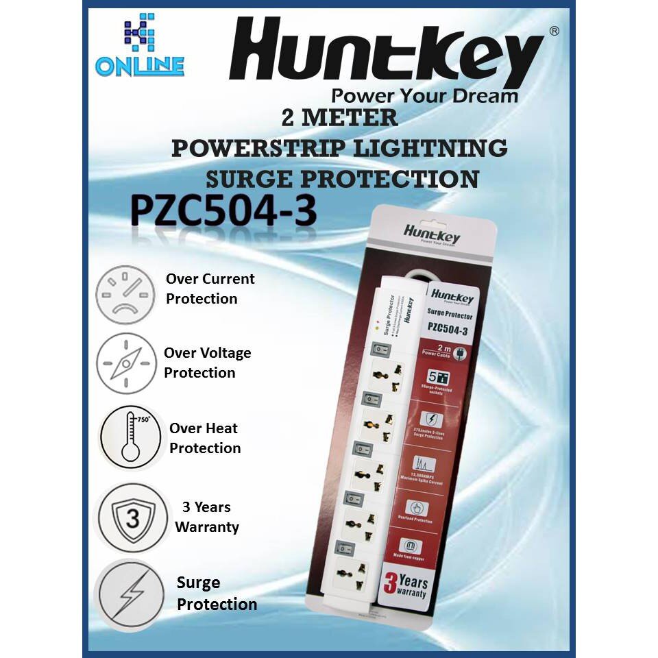 Huntkey PZC-504 Universal Socket Power Strip 5* Universal Standard ...