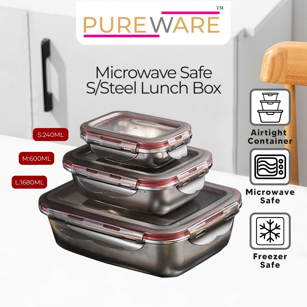 [Kingsman] MicrowaveFree 304 Stainless Steel Thermal Insulated Bento ...