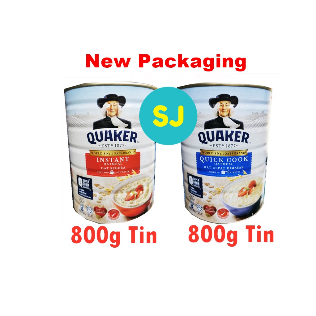 QUAKER OATMEAL INSTANT / QUICK COOK 800g (1 tin) | Shopee Malaysia