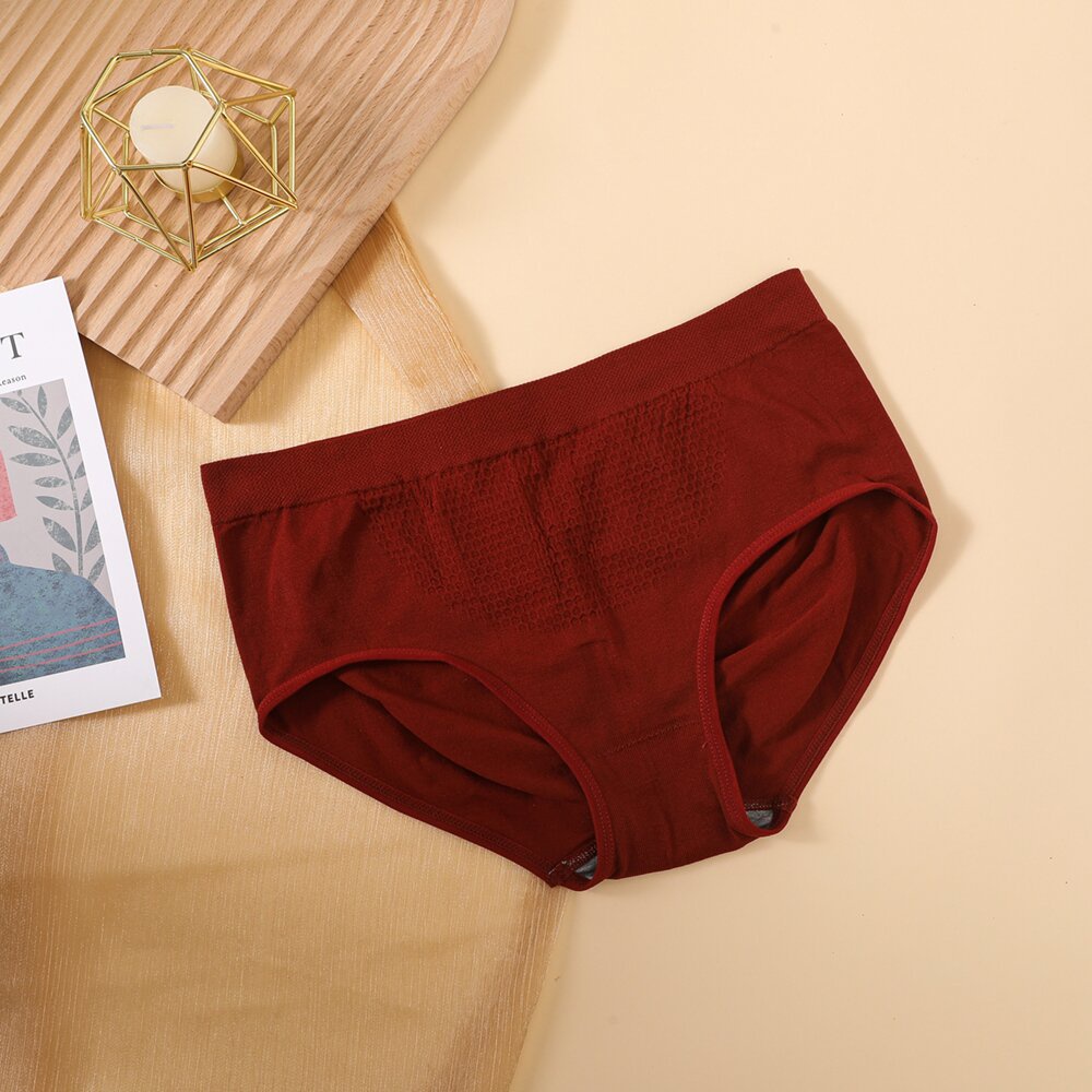 🎀ready Stock Malaysia🎀women Seamless Mid Waist Panties Honeycomb Briefs