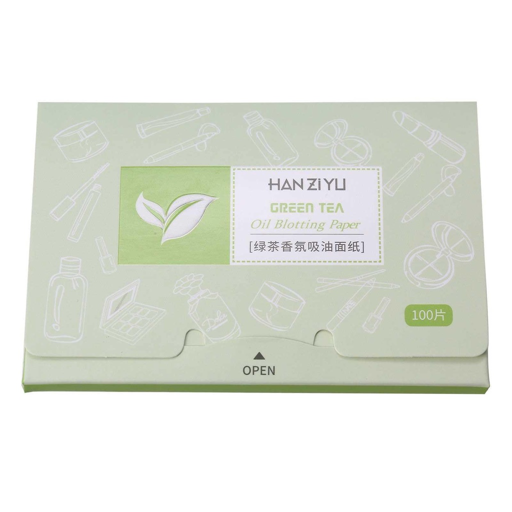 100 Sheets Facial Absorbent Paper Oil Sheets Oil Blotting Paper Bamboo ...
