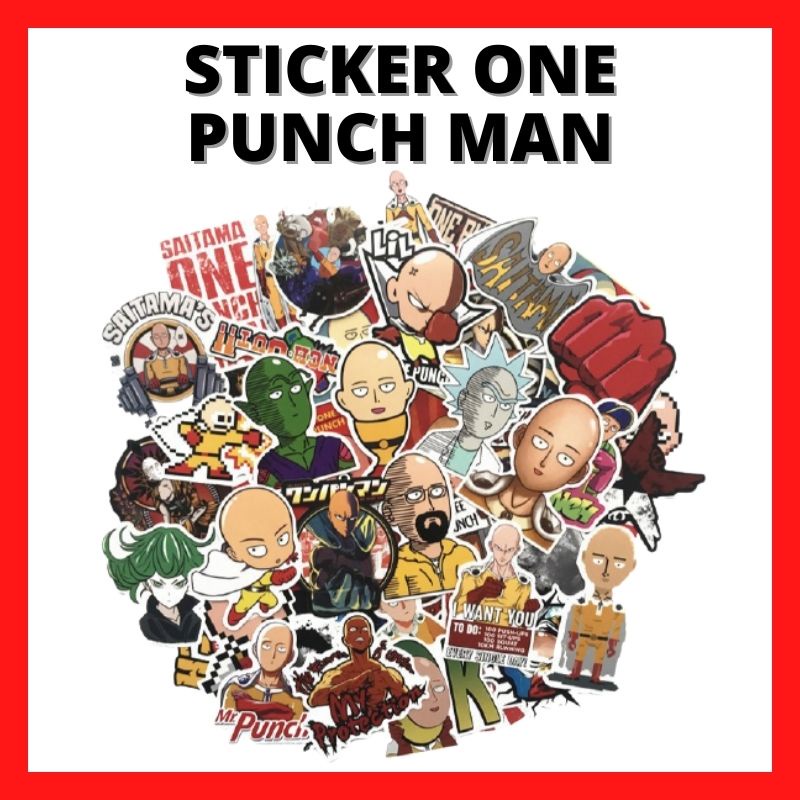 Sticker One Punch Man Anime Saitama Waterproof Stickers Pelekat Mixed ...