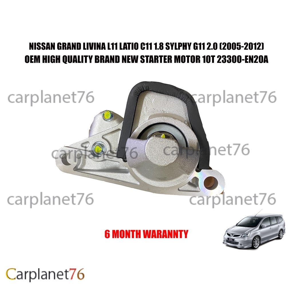 NISSAN GRAND LIVINA L11 LATIO C11 1.8 SYLPHY G11 2.0 STARTER MOTOR 10T ...