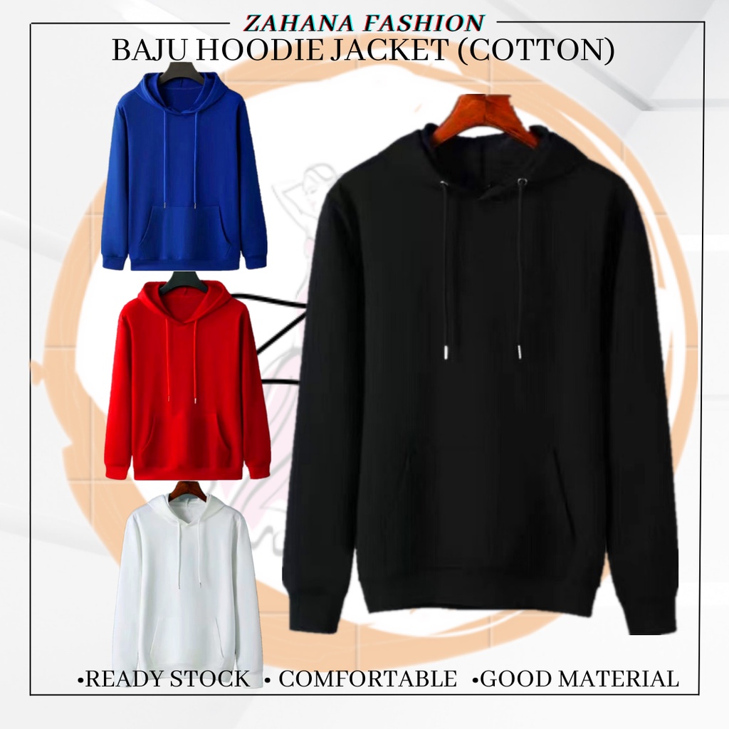 【Ready stocks 】4 Colour Unisex Hoodies Casual Top Shirt Clothing Long ...