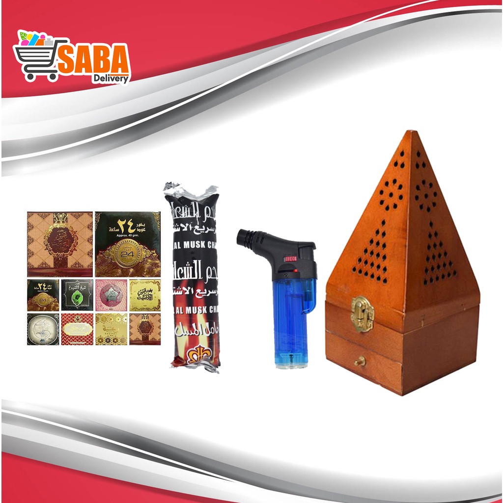 bukhoor set Oud 24 Hours Starter Kit Bukhoor Madinah, Bakhoor Top Scent ...