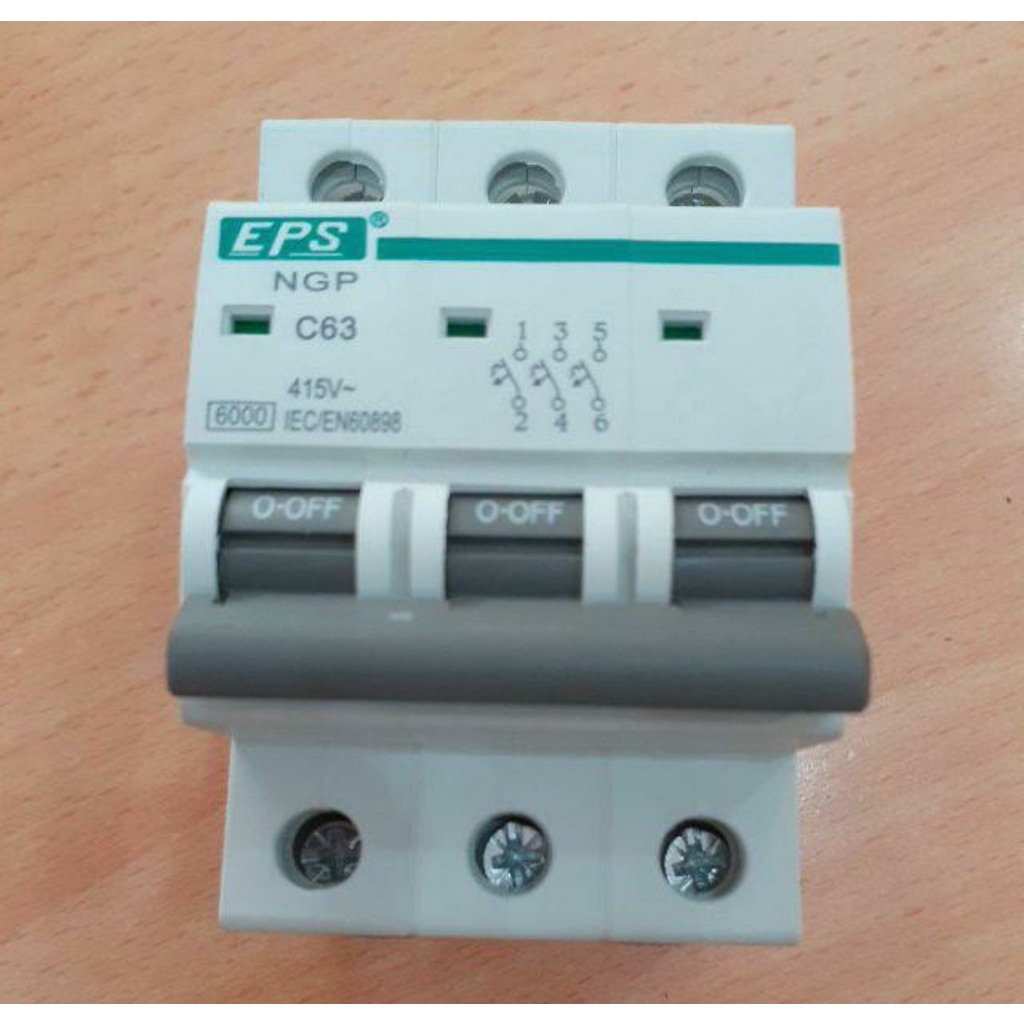 EPS 3 POLE MCB 20A/32A/40A/63A MINIATURE CIRCUIT BREAKERS (6KA) SIRIM APPROVE | Shopee Malaysia