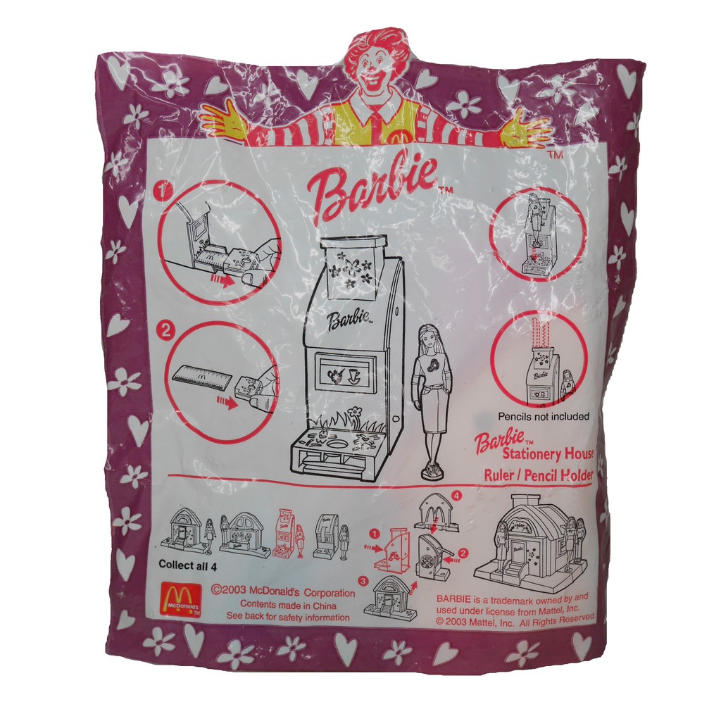 McDonald's Barbie Stationery House (Ruler/Pencil Holder) 2003 *X00381 ...