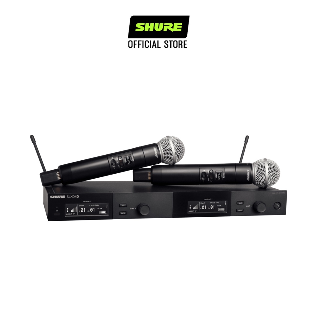Shure SLXD24D/SM58 Dual Wireless System with 2 SLXD2/58 Handheld ...