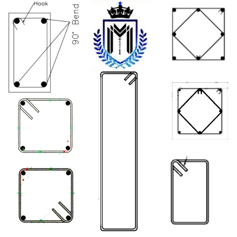 10pcs💥 Besi link bar iron steel link beam concrete column joint ...