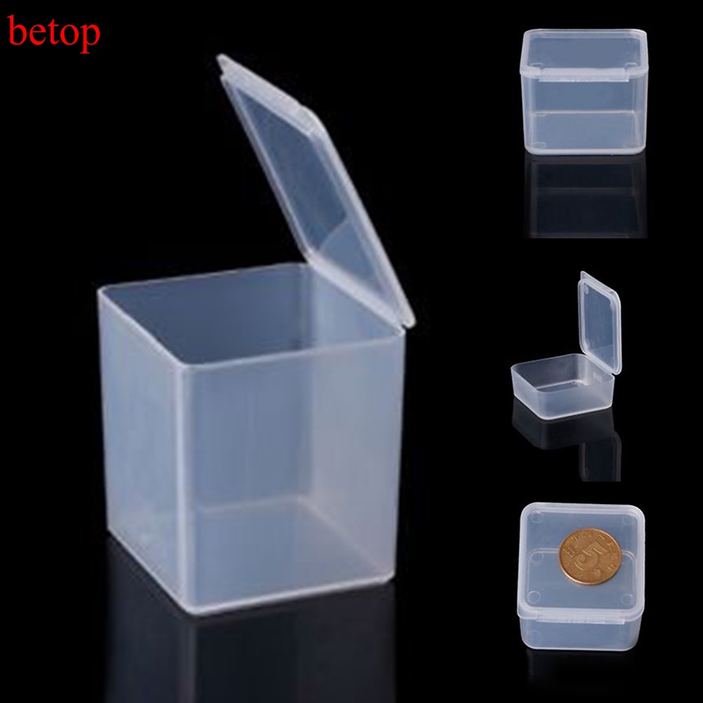 BETOP Small Square Clear Plastic Jewelry Storage Boxes Beads Crafts ...