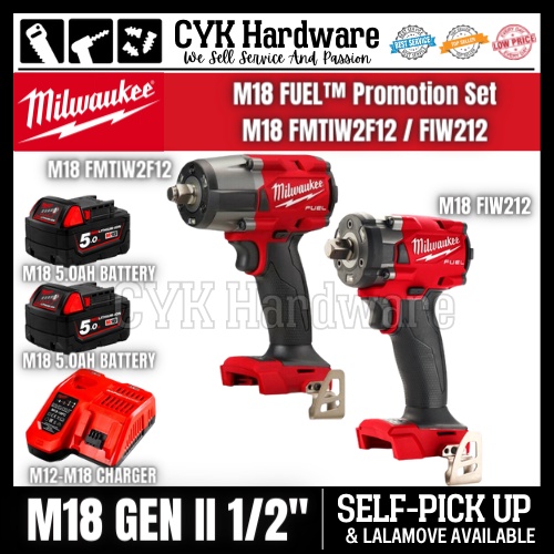 Milwaukee Promotion Set Automotive Solutions M18 FMTIW2F12 / M18 FIW212 ...