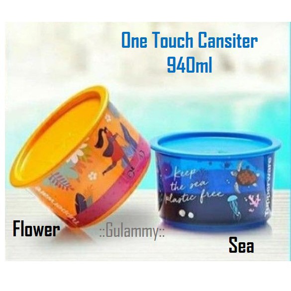 Tupperware One Touch Canister 940ml (1pc), air tight kedap udara bekas susu jajan biskut ...