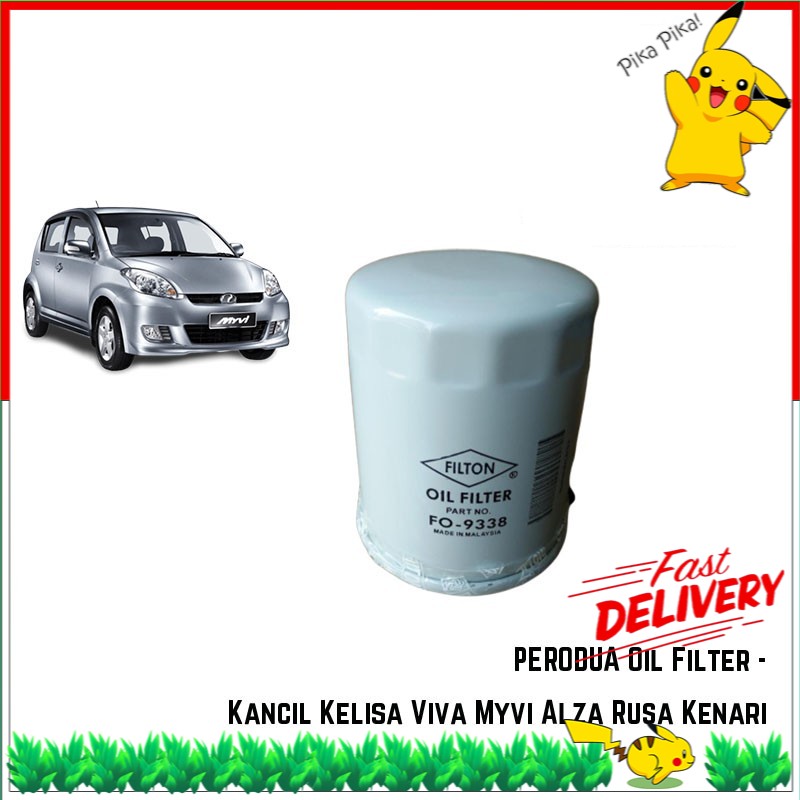 FILTON 100% QUALITY PERODUA Oil Filter - Kancil Kelisa Viva Myvi Alza ...