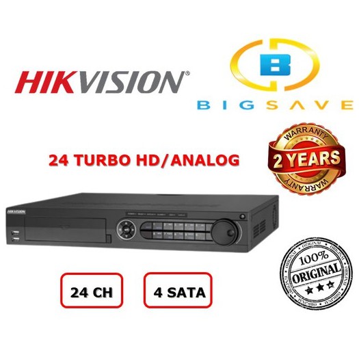 HIKVISION 24CH / 24 CHANNEL DS-7324HGHI-SH TURBO HD DVR RECORDER ...
