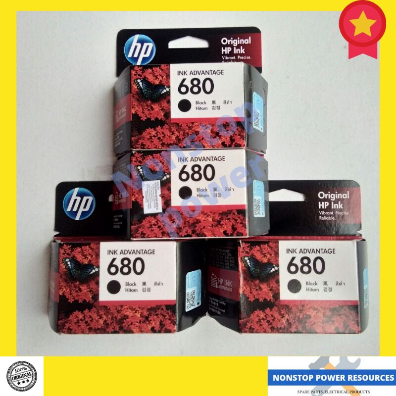HP 680 Black Original Ink Advantage Cartridge (F6V27AA) 1 PCS | Shopee ...