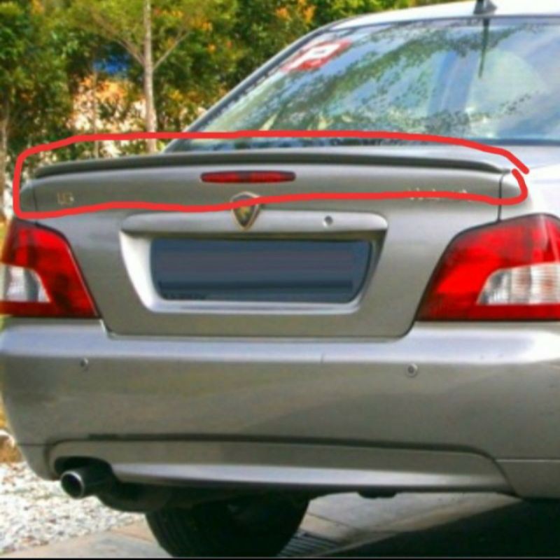proton waja rear spoiler with paint (grey) | Shopee Malaysia