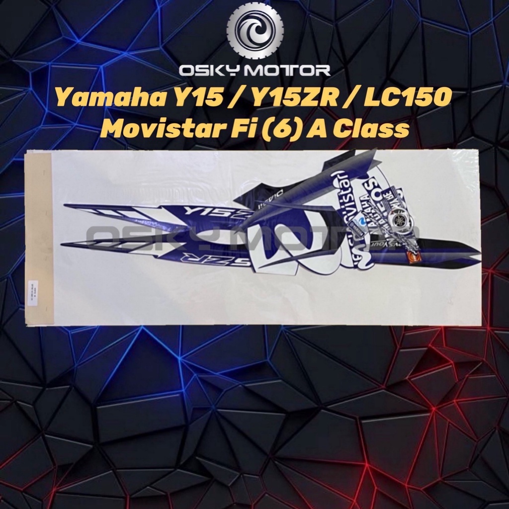 Yamaha Y15 / Y15ZR / LC150 Movistar Fi (6) A Class Body Sticker - Blue ...