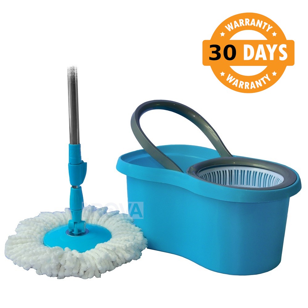Spin Mop Microfiber Cloth with Stainless Steel Spin Handle Easy Home ...