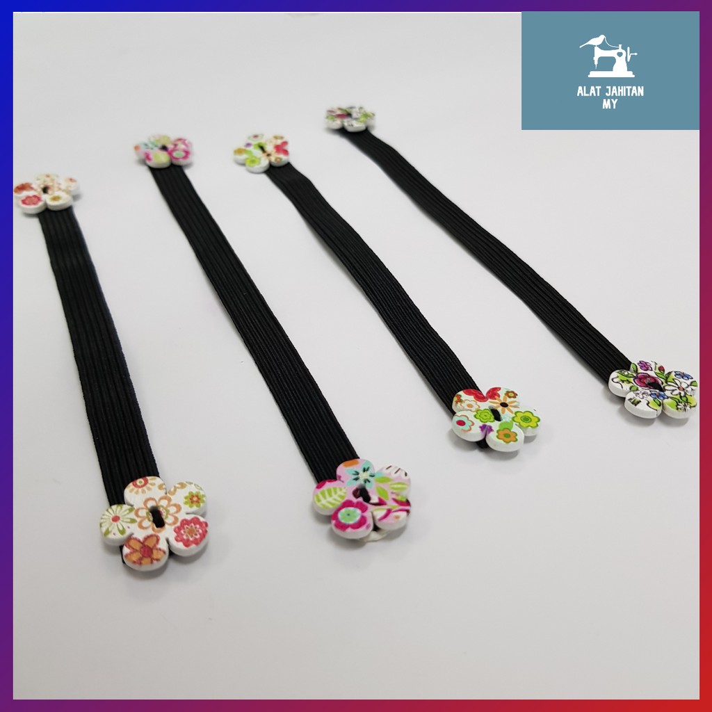 Elastic Mask Extender with Buttons 6inch/7inch (random button ...