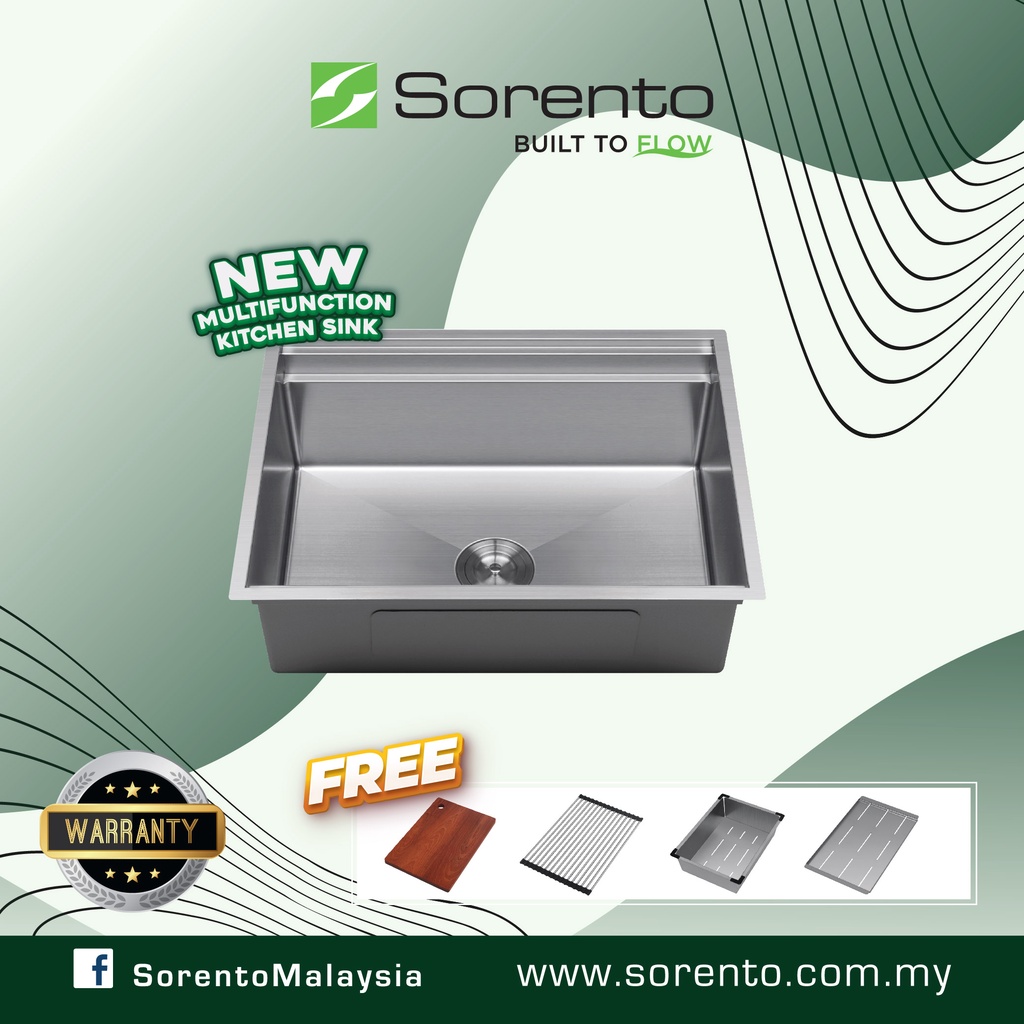 SORENTO SRTKS6648 Nano Satin Stainless Steel 304 Material Multifunction ...