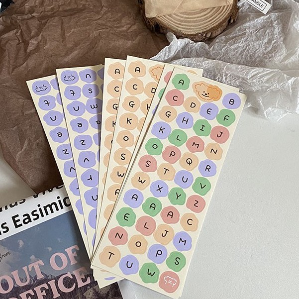 Ohaya 丨 Korea Q Version ins Letter Stickers Cute Material Stickers ...