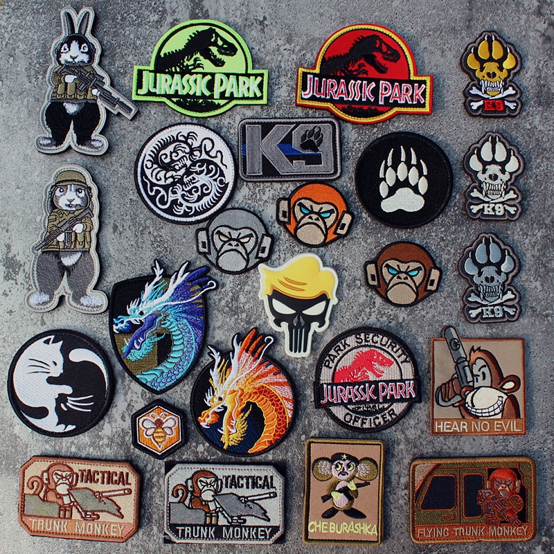 【Customized 】Tactical Monkey 3D Embroidery Velcro Patch /Badges/Emblem ...