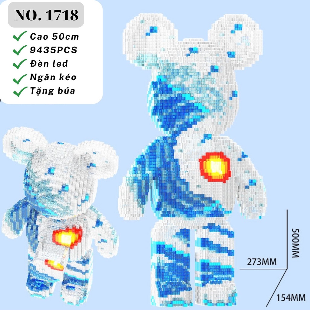 Lego Bearbrick Transparent (With Light) | Shopee Malaysia