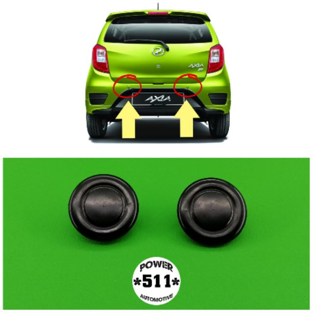 (2PCS) PERODUA AXIA 2014-2016 SENSOR REVERSE HOLE COVER (2PCS) *(FRONT ...