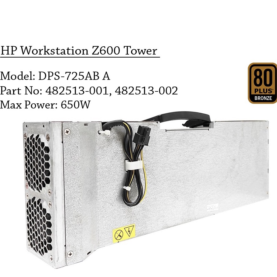 HP Workstation Z600 Tower Power Supply PSU 650W 482513-001 508548-001 ...