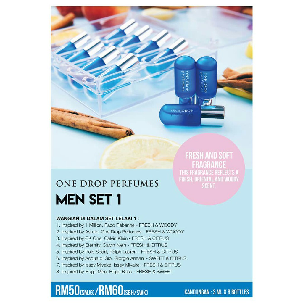 Men Set 1 by One Drop Perfumes | Shopee Malaysia