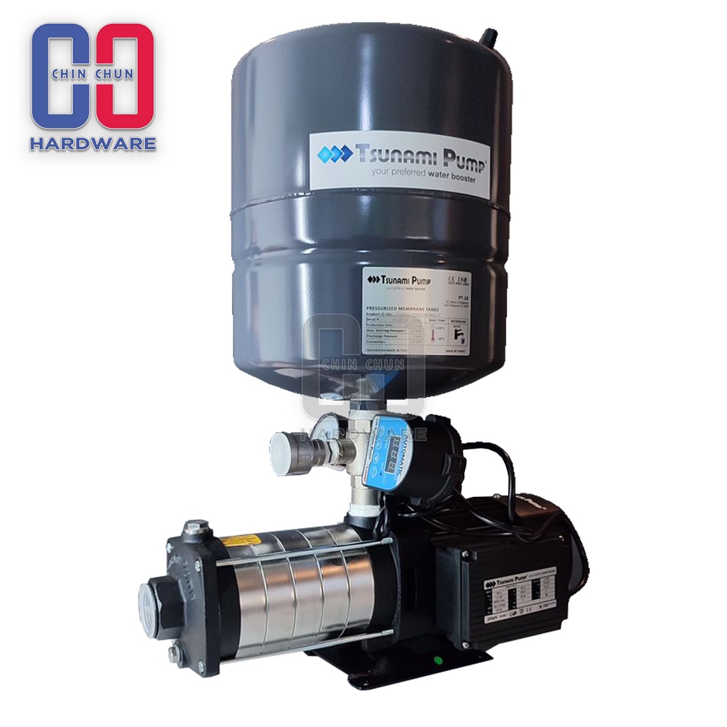 TSUNAMI PUMP CMH 4-60-iPT HOME WATER PUMP WITH PRESSURE TANK | 1.5HP ...