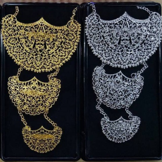 dokoh kebaya kerongsang berantai belakang ada pin D19(GOLD/SILVER ...