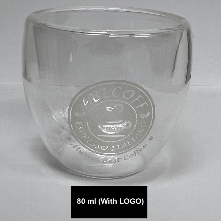(Ready Stock)Coffee Espresso Tea Double Wall Borosilicate Glass Cup Mug Handle 80ml 150ml 250ml ...