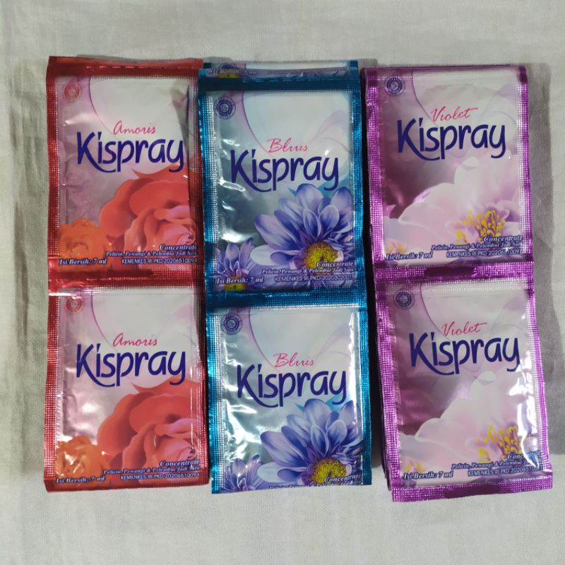 6 PCS Kispray Pewangi Pakaian 7ml (Buatan Indonesia) 6 PCS Kispray ...