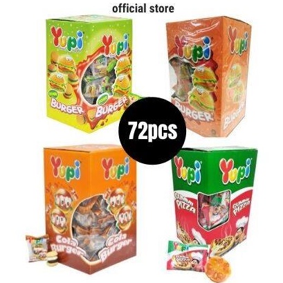 YUPI Mini Burger / Pizza / Sour Burger / Cola Burger / Frankfurter / Sandwich Gummy Candy (72'S ...