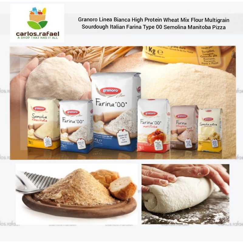Granoro Linea Bianca High Protein Wheat Mix Flour Multigrain Sourdough ...
