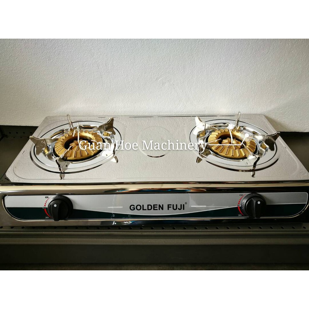 Golden Fuji GF1313BP Stainless Steel Double Gas Stove with Flexible ...