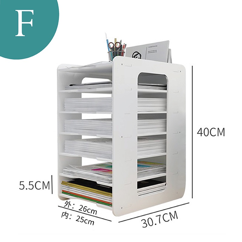 Document rack paper tray file organizer office table storage files ...