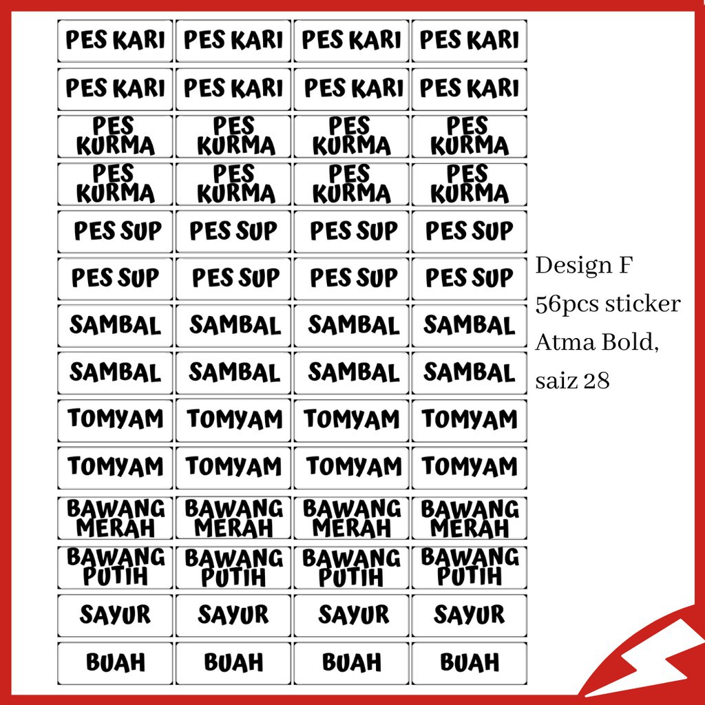 kitchen STICKER LABEL DAPUR |LABEL REMPAH | LABEL PES | STICKER ...