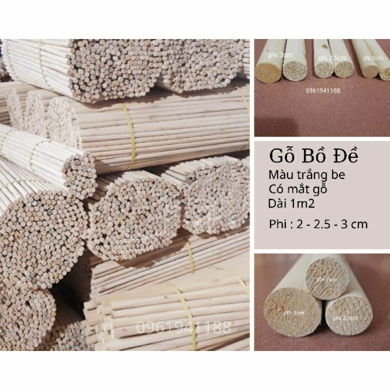 Round Wooden Bar 120cm Long Bodhi Wood (Various Sizes) | Shopee Malaysia