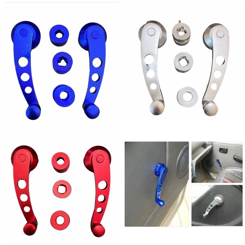 2pcs Aluminum Alloy Universal Car Window Handle Winder Riser Car ...