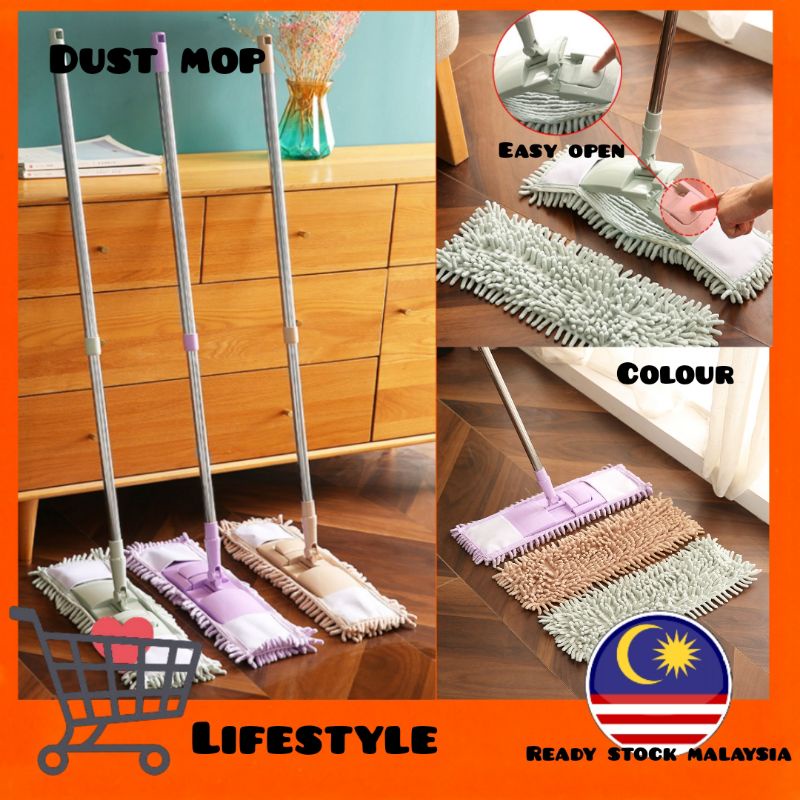 High-quality Stainless Steel Chenille Mop Wood Floor Flat Mop Rotary ...