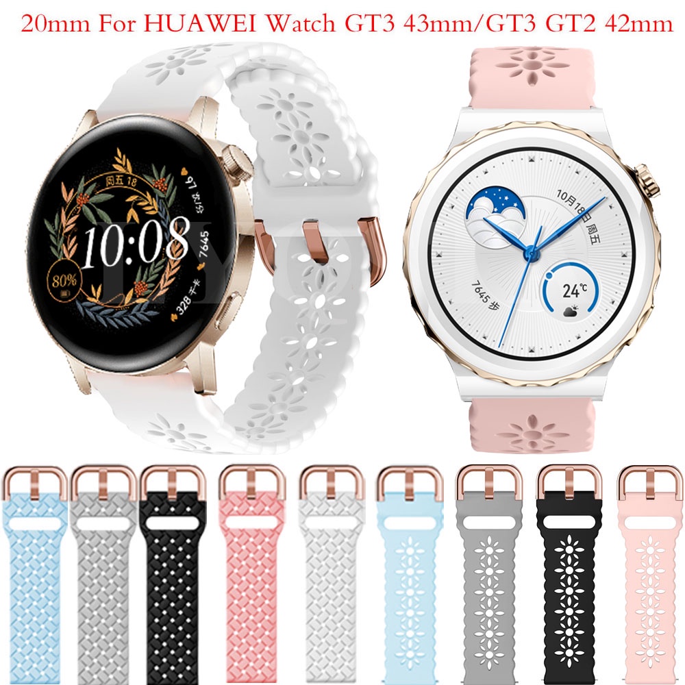 silicone 20mm Lace Band Strap For Huawei Watch GT3 GT 3 Pro 43mm ...