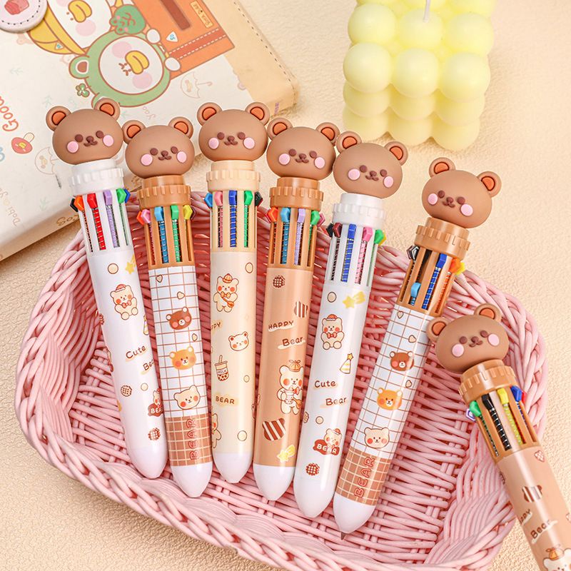 10 in 1 cute ball pen ten colour pen Unicorn Flamingo Dinosaur Pen ...