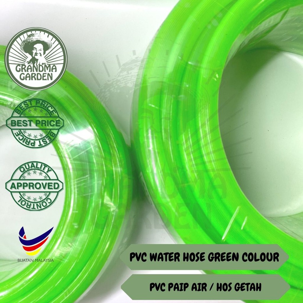 👵 𝐏𝐑𝐄𝐌𝐈𝐔𝐌 𝐐𝐔𝐀𝐋𝐈𝐓𝐘 HIJAU PVC WATER HOSE / GARDENING HOSE / PAIP GETAH ...