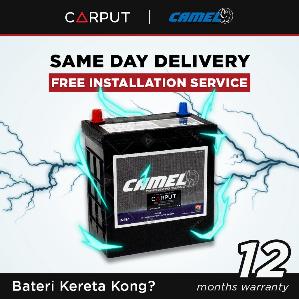 [ Installation Provided ] M42 EFB Camel | Car Battery PERODUA Myvi ...