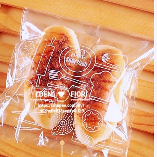 READY STOCK 100PCS BREAD TOAST BAG OPP SELF ADHESIVE BAKERY PLASTIC BAG ...