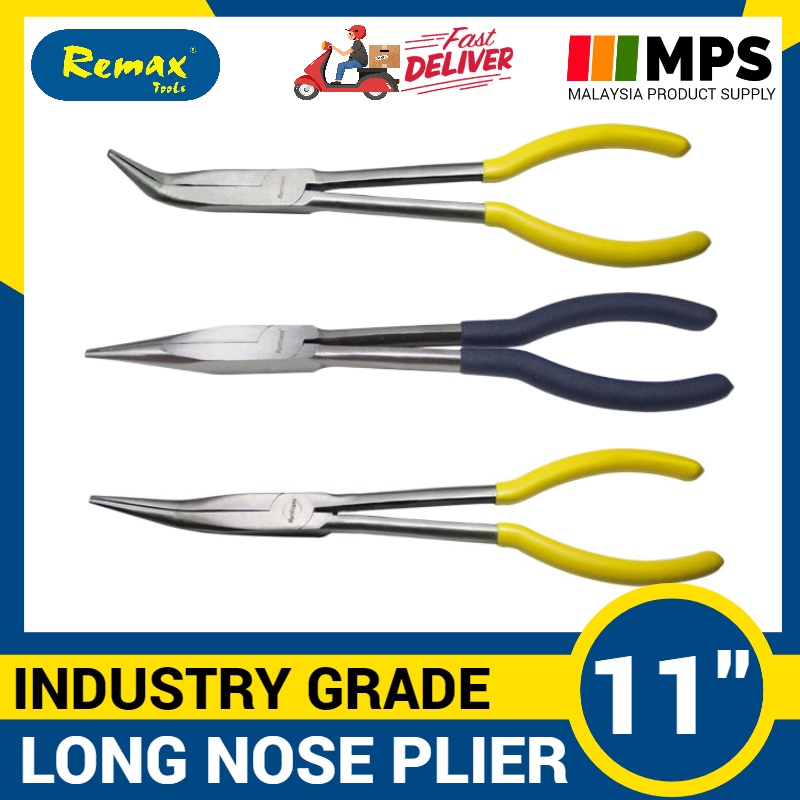 Remax 11" Inch 280mm Extra Long Nose Plier Straight 90 degree 45 degree ...