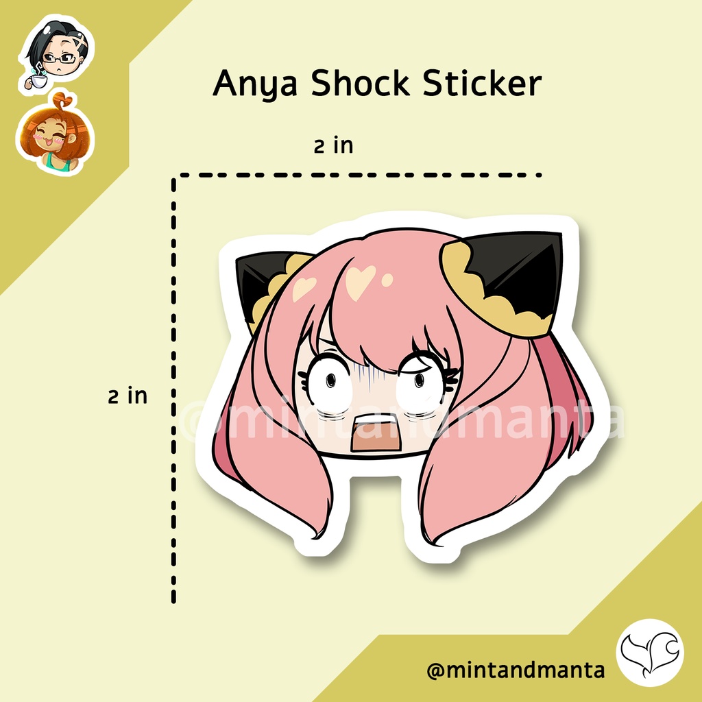Spy x Family | Anya Shock Sticker | Shopee Malaysia