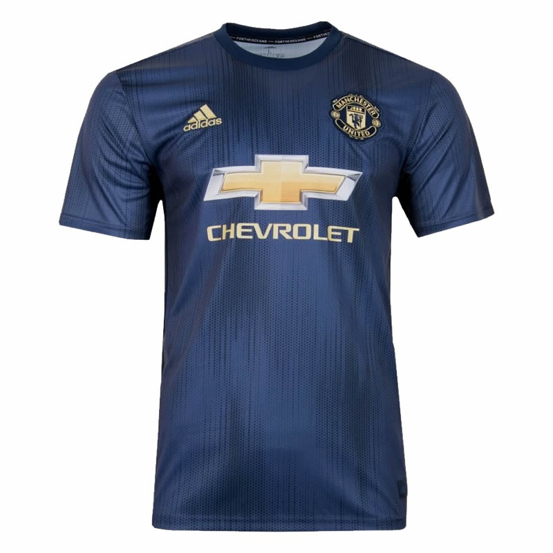 Manchester United Football Away Jersey Kit Deep Blue short MUFC Sleeve ...